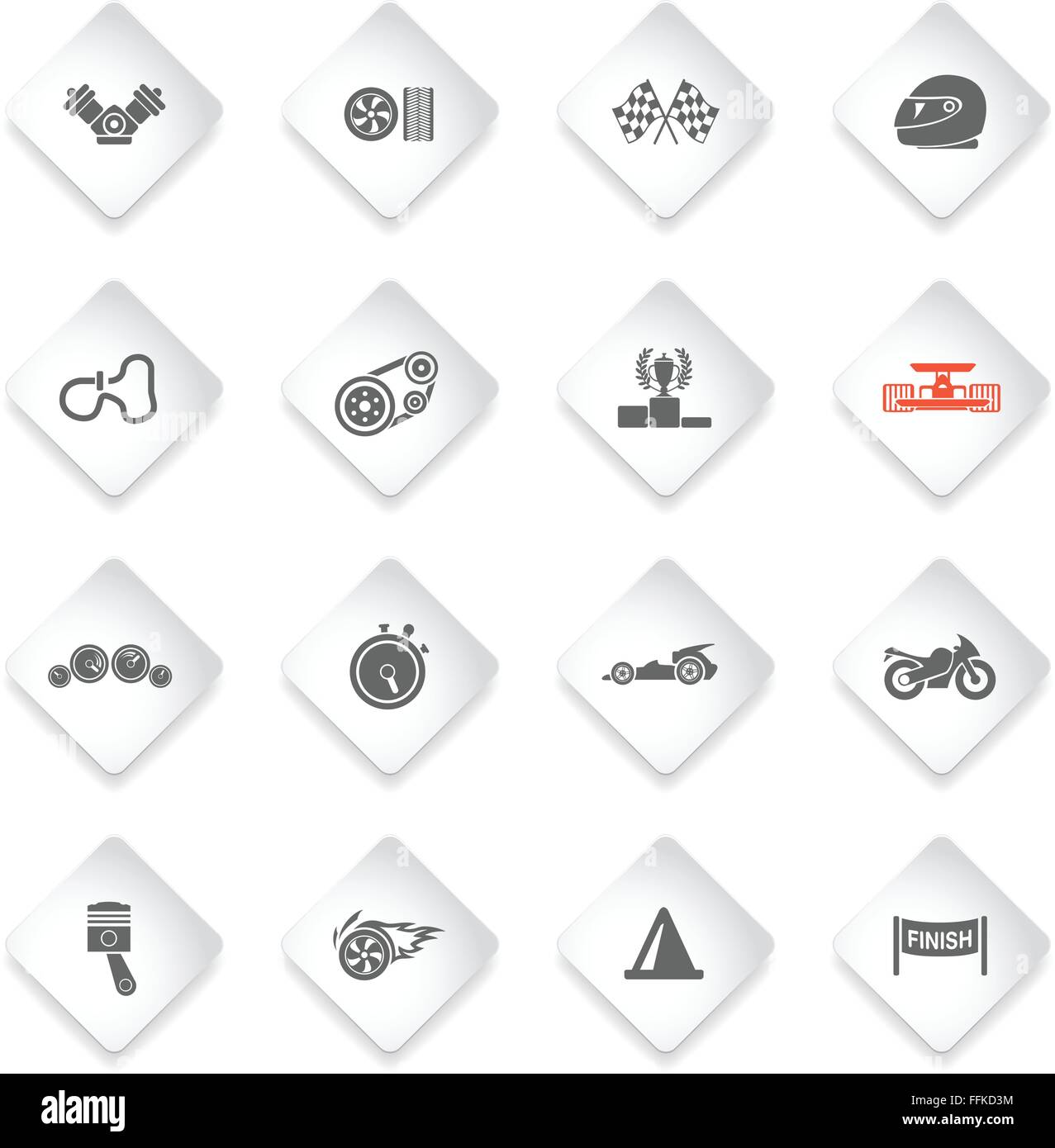Racing icons set Stock Vector Image & Art - Alamy