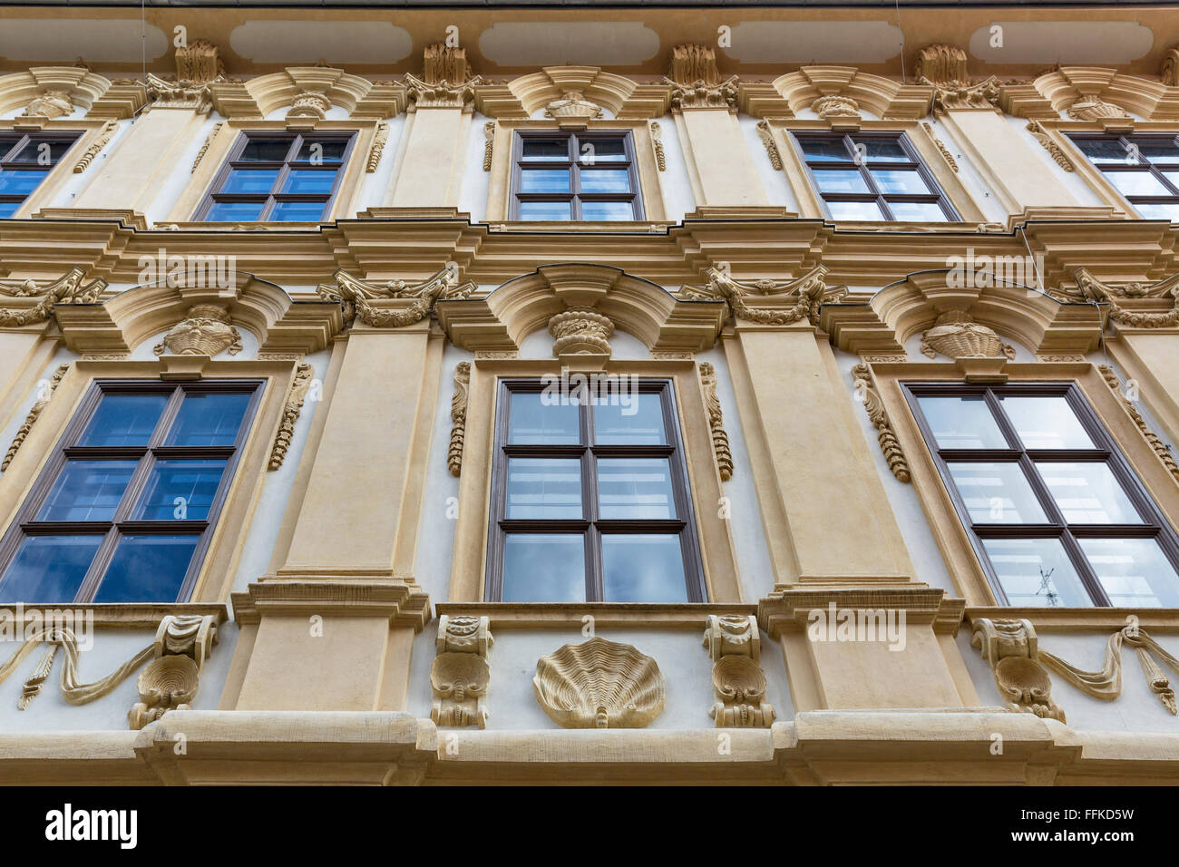 Architecture of the downtown in Graz, Austria. Graz is the capital of ...