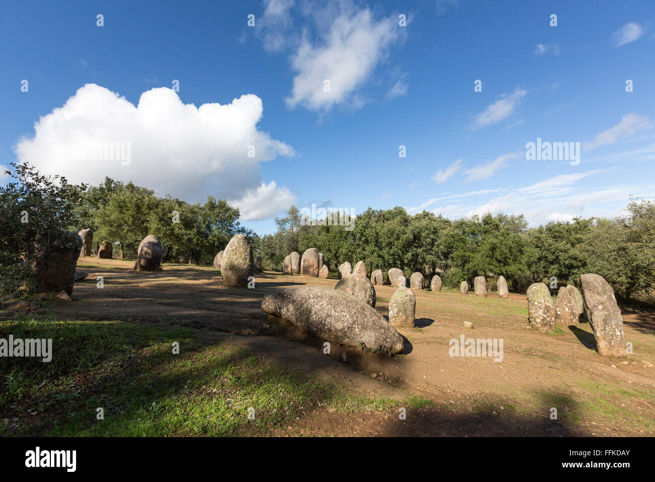 Portugal archaeological site megalithic structures hi-res stock ...