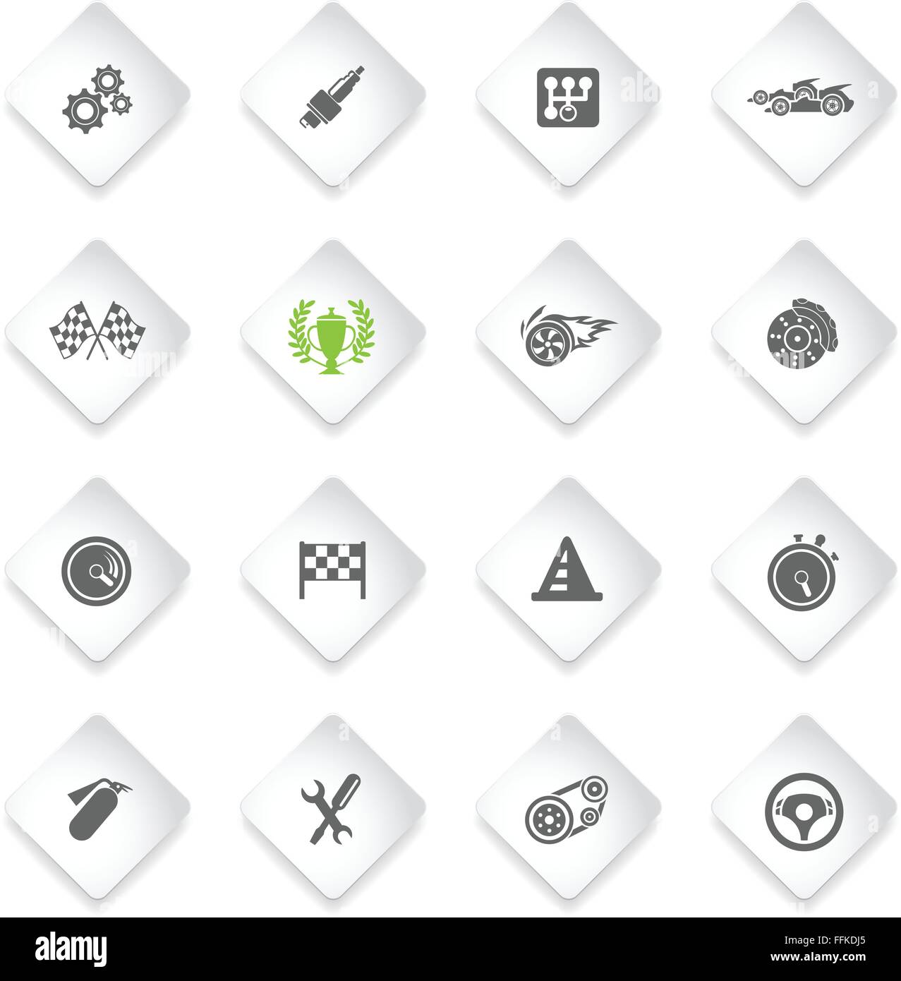 Racing icons set Stock Vector Image & Art - Alamy
