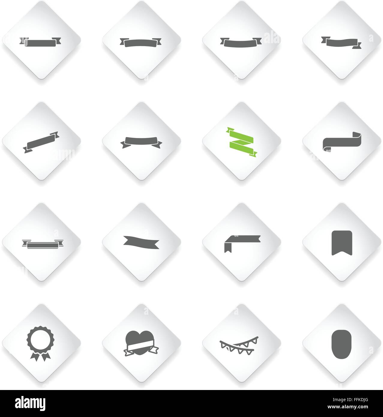 Ribbon simply icons Stock Vector Image & Art - Alamy