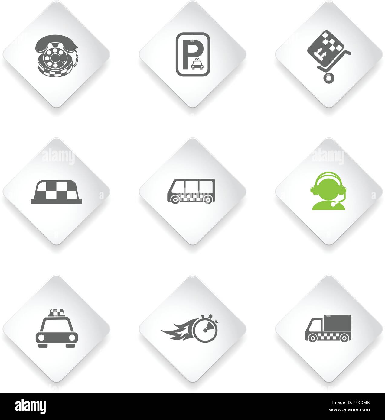 taxi services icon set Stock Vector Image & Art - Alamy