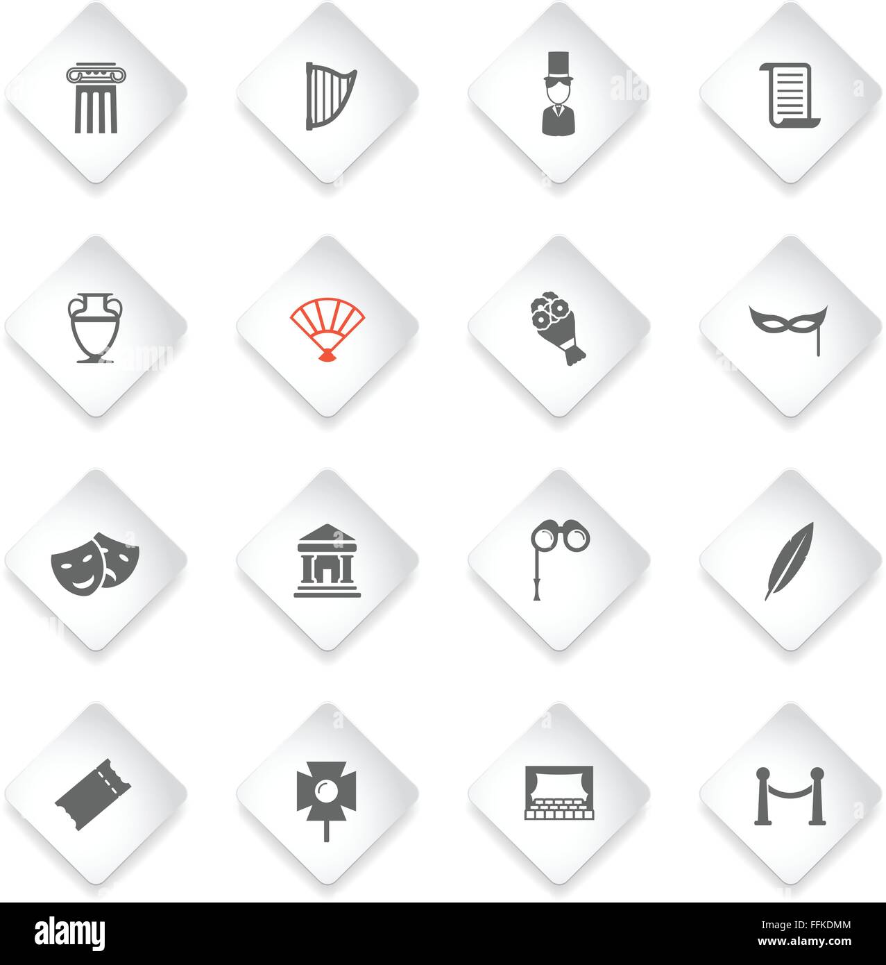 Theatre simply icons Stock Vector Image & Art - Alamy