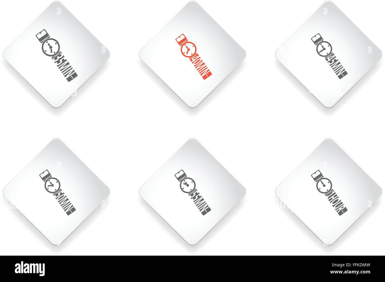 Timer Icon Set Stock Vector Image & Art - Alamy