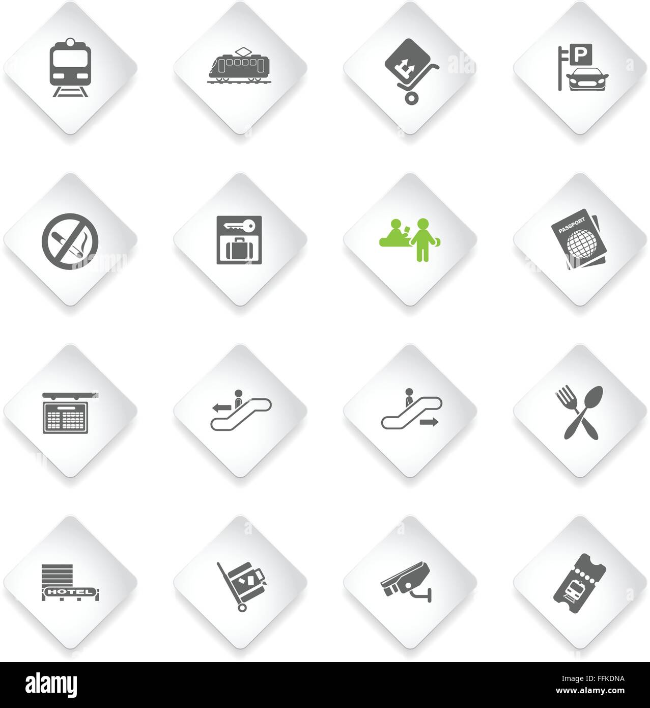 Train station symbols Stock Vector Image & Art - Alamy