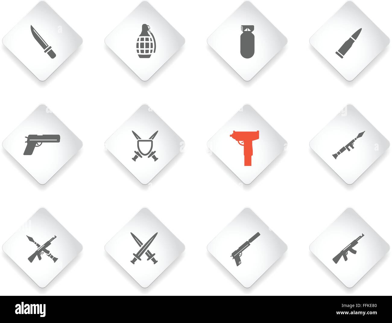 Weapon simply icons Stock Vector Image & Art - Alamy