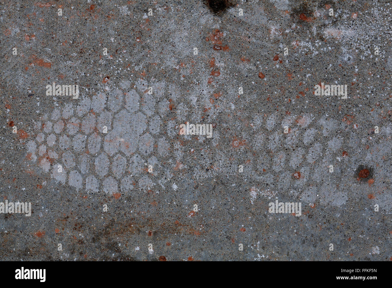 A footprint made of crushed salt on concrete Stock Photo - Alamy