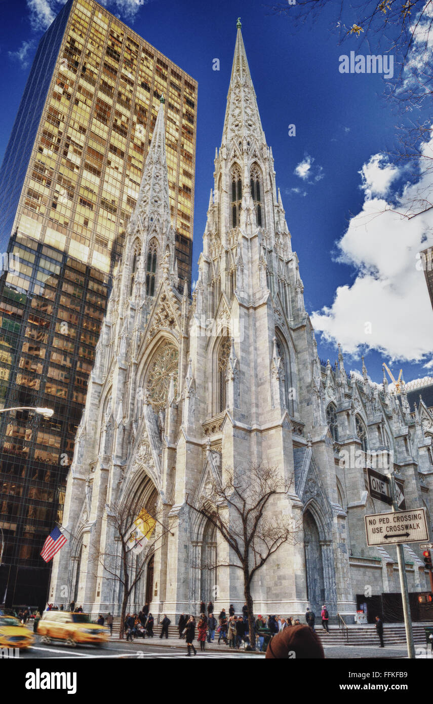 St. Patrick's Cathedral in Midtown Manhattan, New York City Stock Photo ...