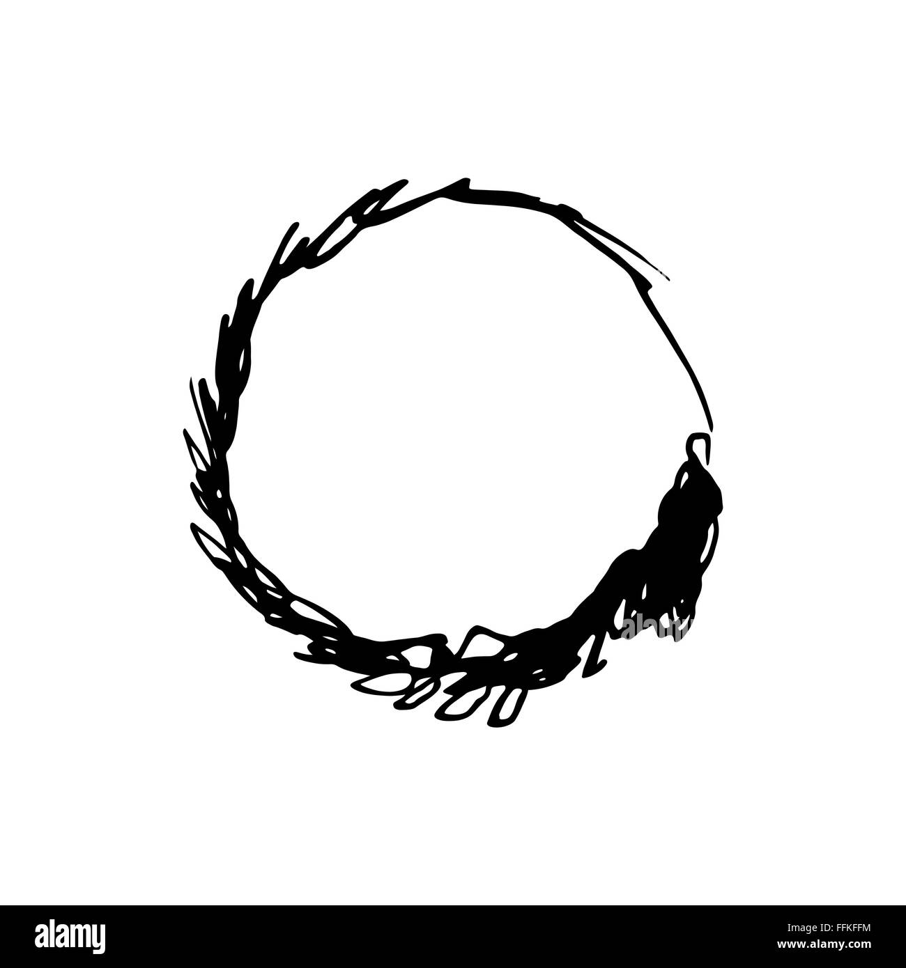 Circle grunge ink spot vector background Stock Vector Image & Art - Alamy