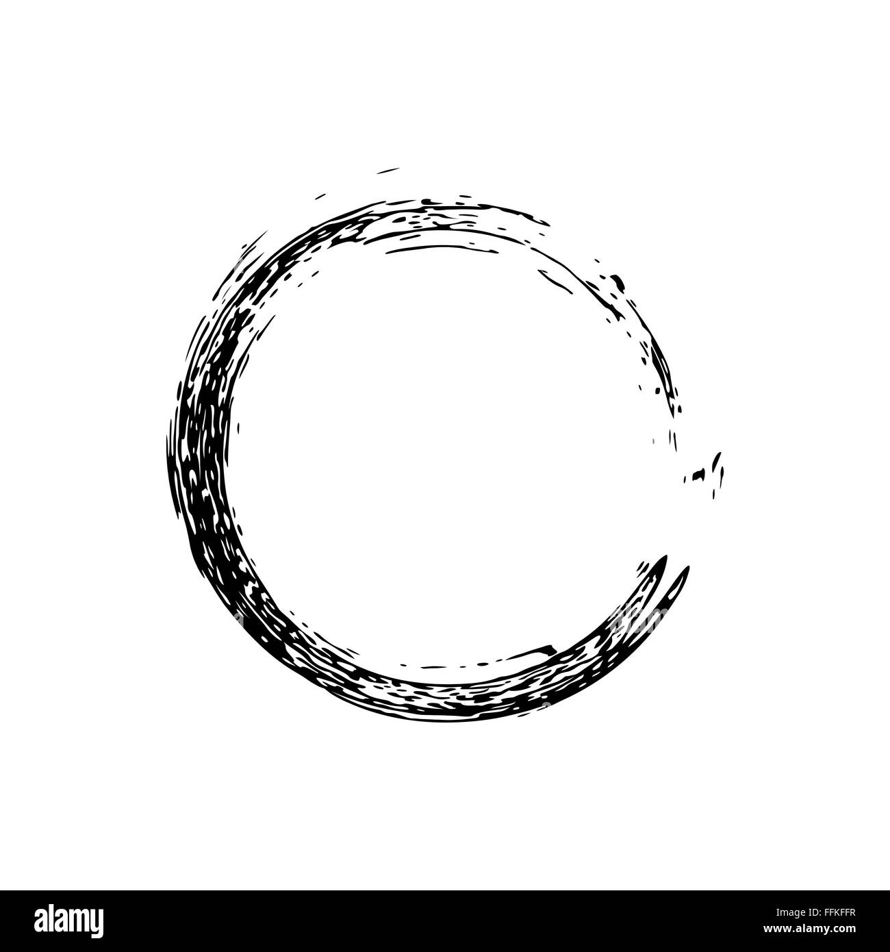 Circle grunge ink spot vector background Stock Vector Image & Art - Alamy