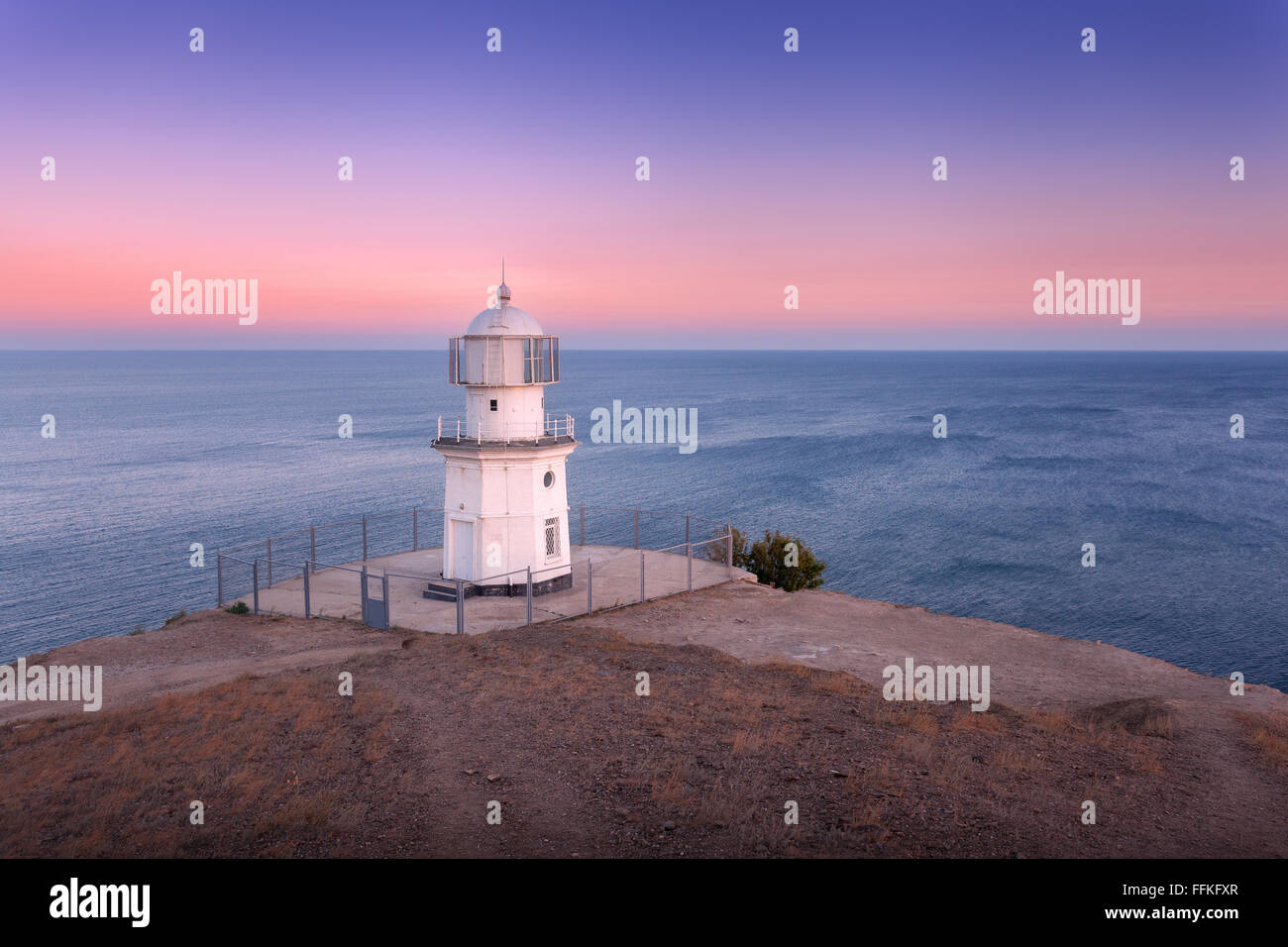 Lighthouse and the beautiful sunset hi-res stock photography and images ...