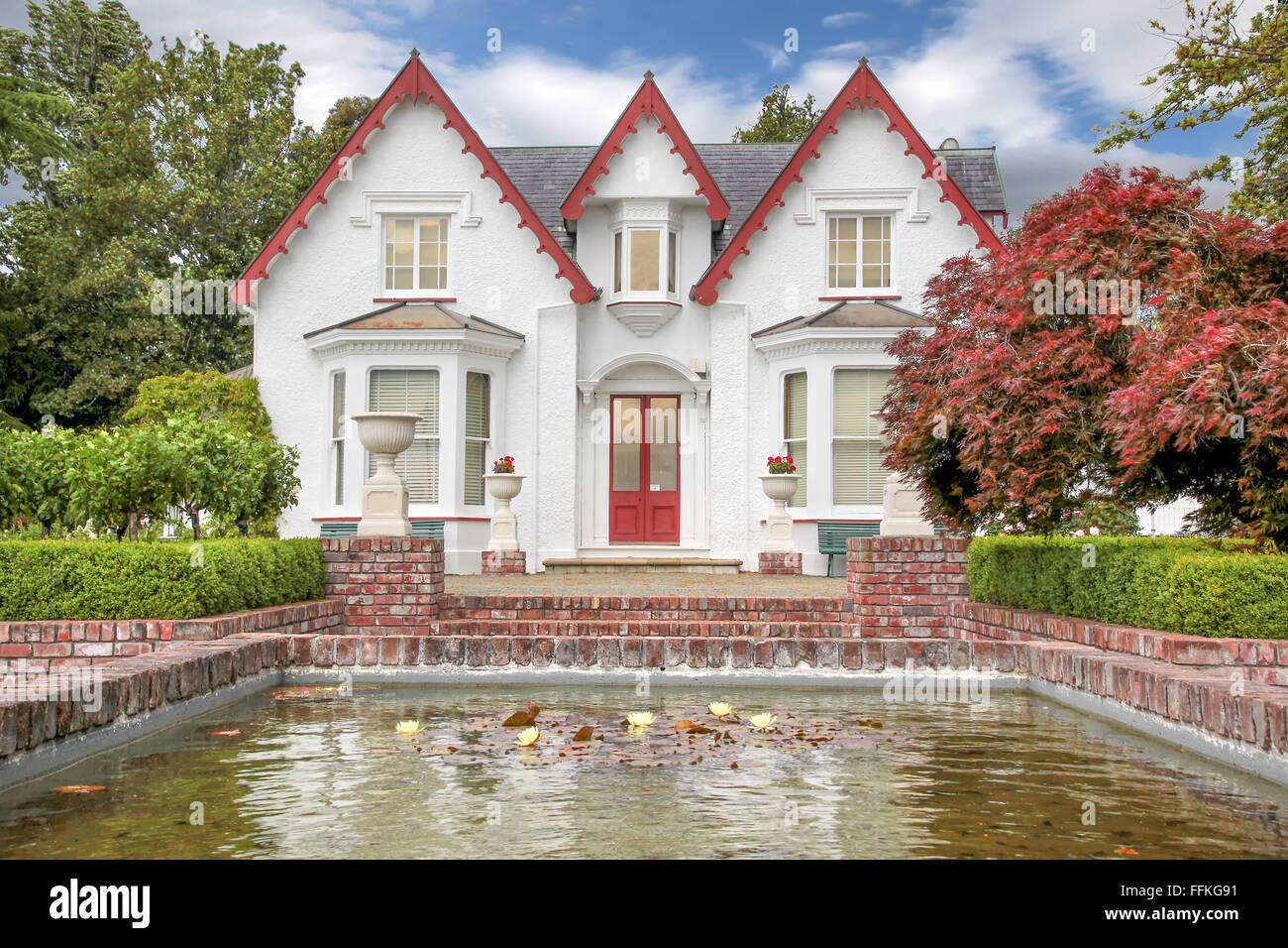 Broadgreen House and Park near Nelson, South Island, New Zealand Stock ...