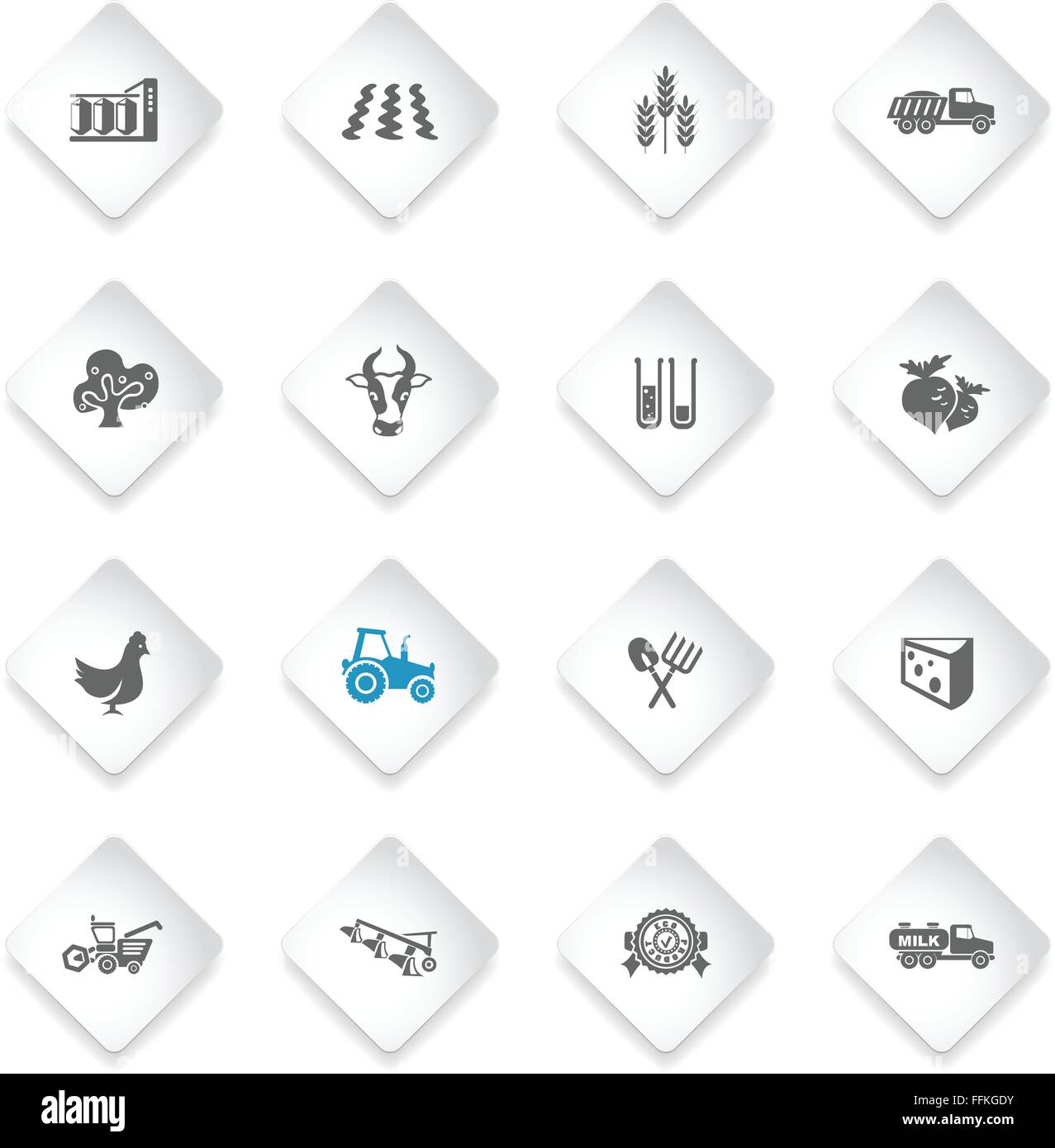 agricultural icons set Stock Vector Image & Art - Alamy