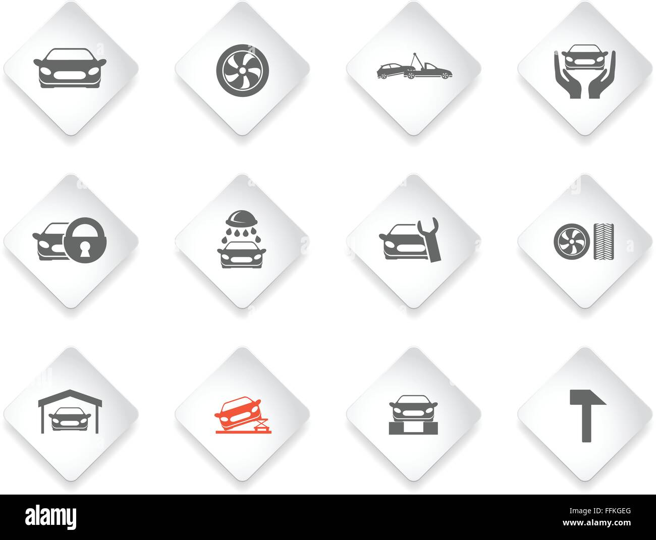 Car service maintenance icon set Stock Vector Image & Art - Alamy