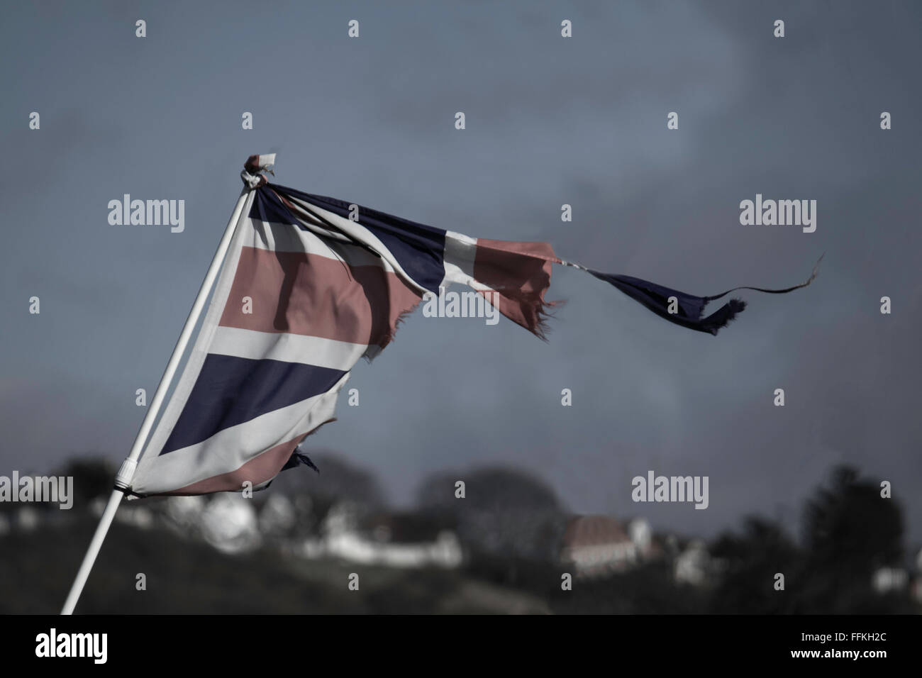 Torn ripped union jack flag hi-res stock photography and images - Alamy