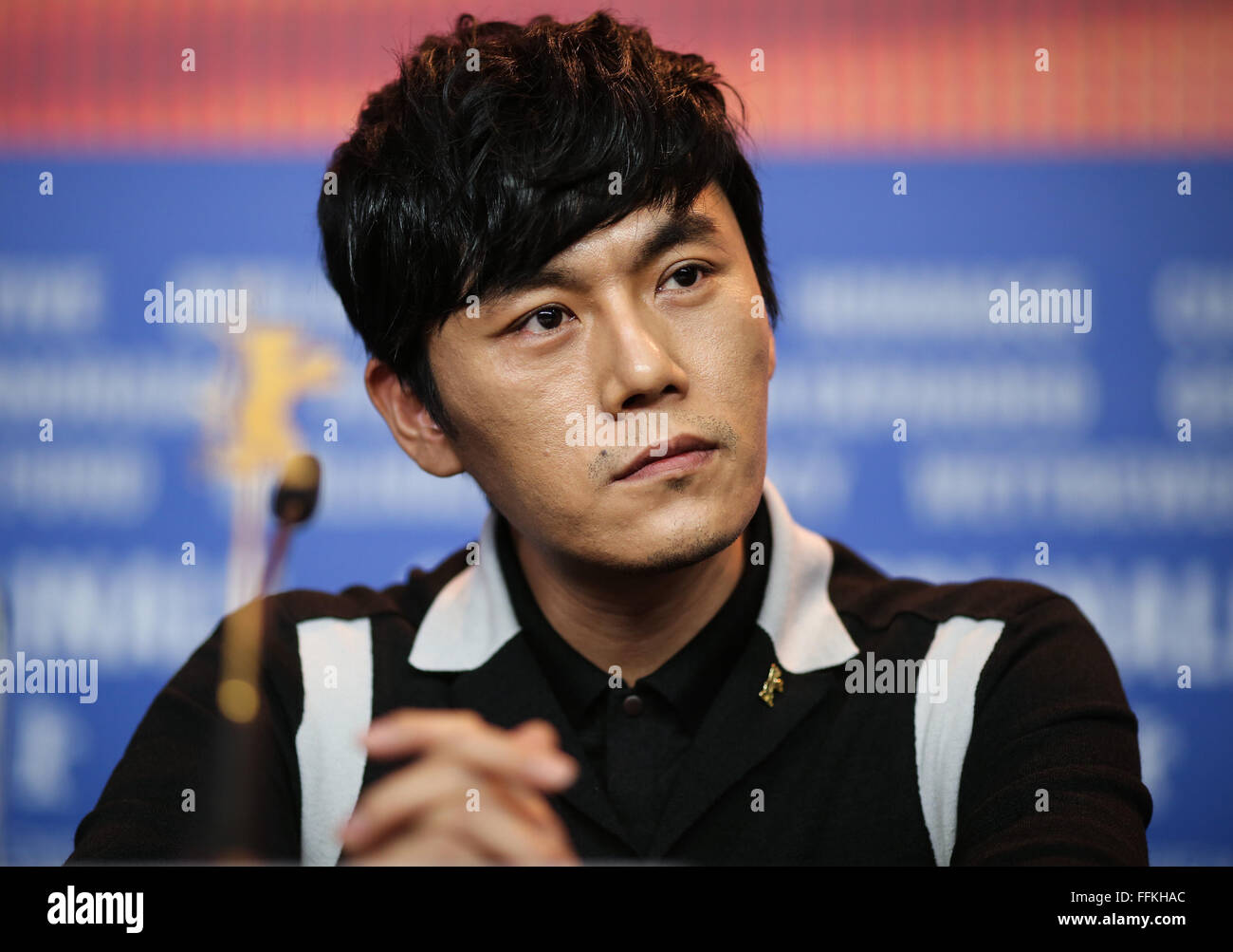Berlin, Germany. 15th Feb, 2016. Actor Qin Hao attends a press ...