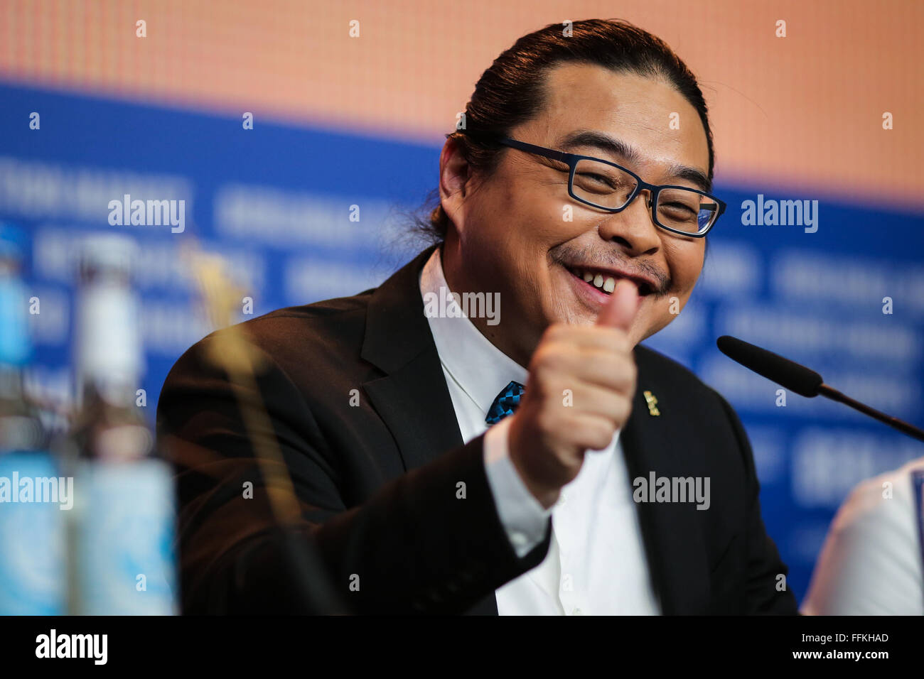Berlin, Germany. 15th Feb, 2016. Director Yang Chao attends a press ...