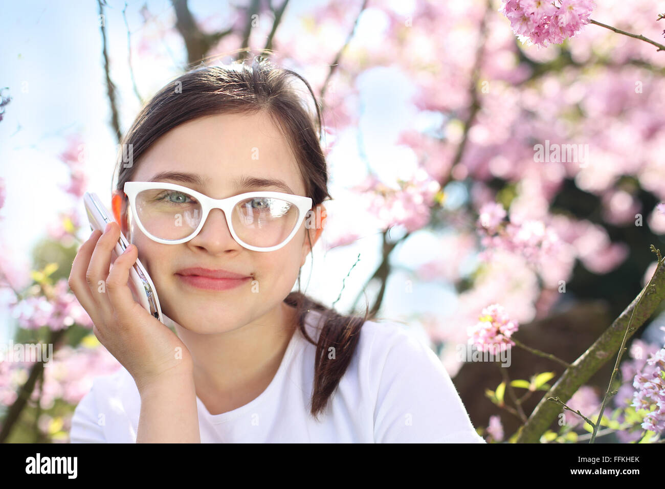 Spring portrait. Natural beauty. Spring is a beautiful time of year ...
