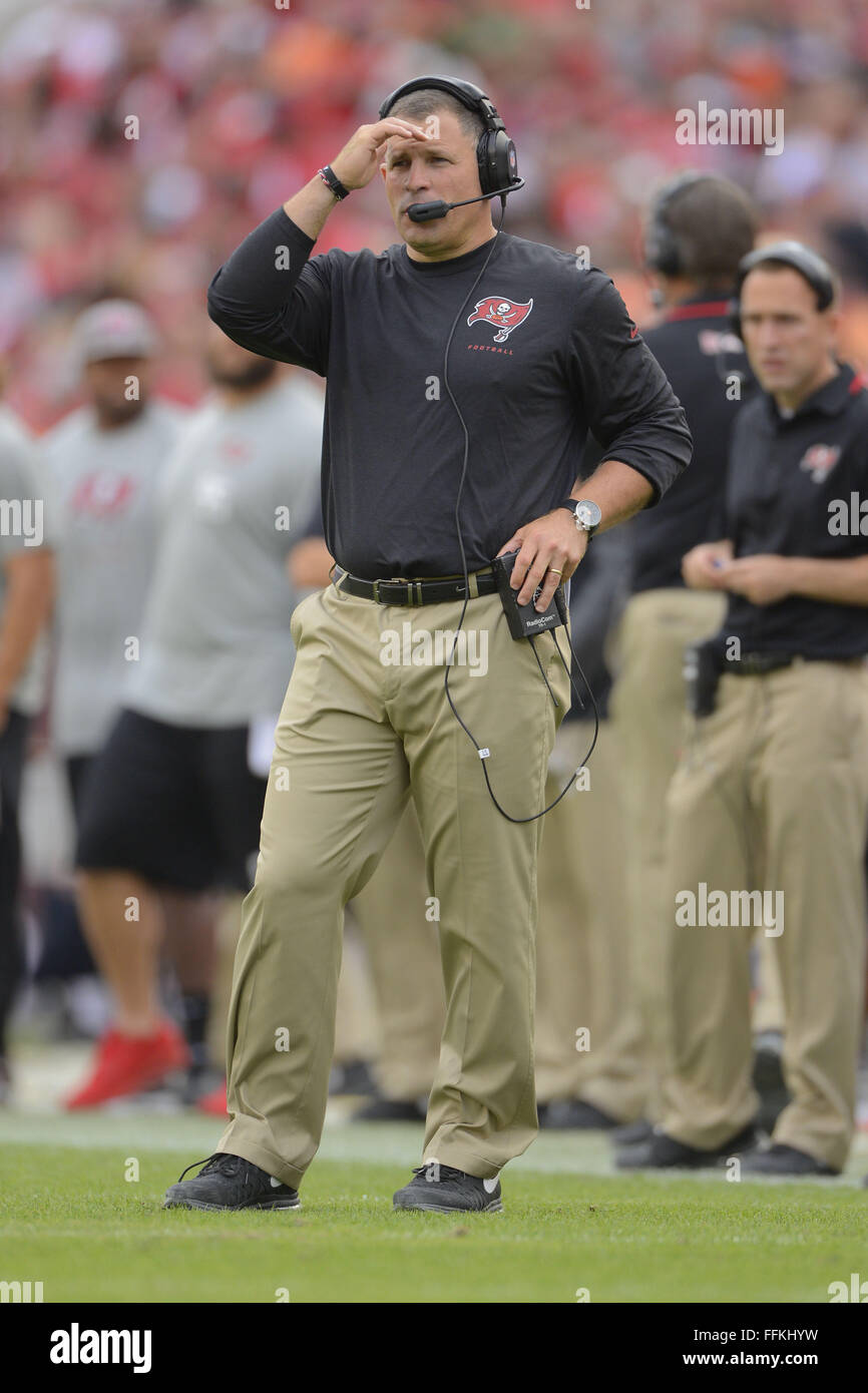 Dec. 15, 2013 - Tampa, FL, United States - Tampa Bay Buccaneers head ...