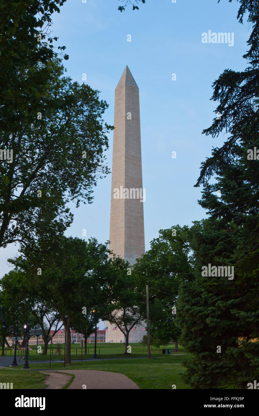 Washington Monument through the trees Stock Photo - Alamy