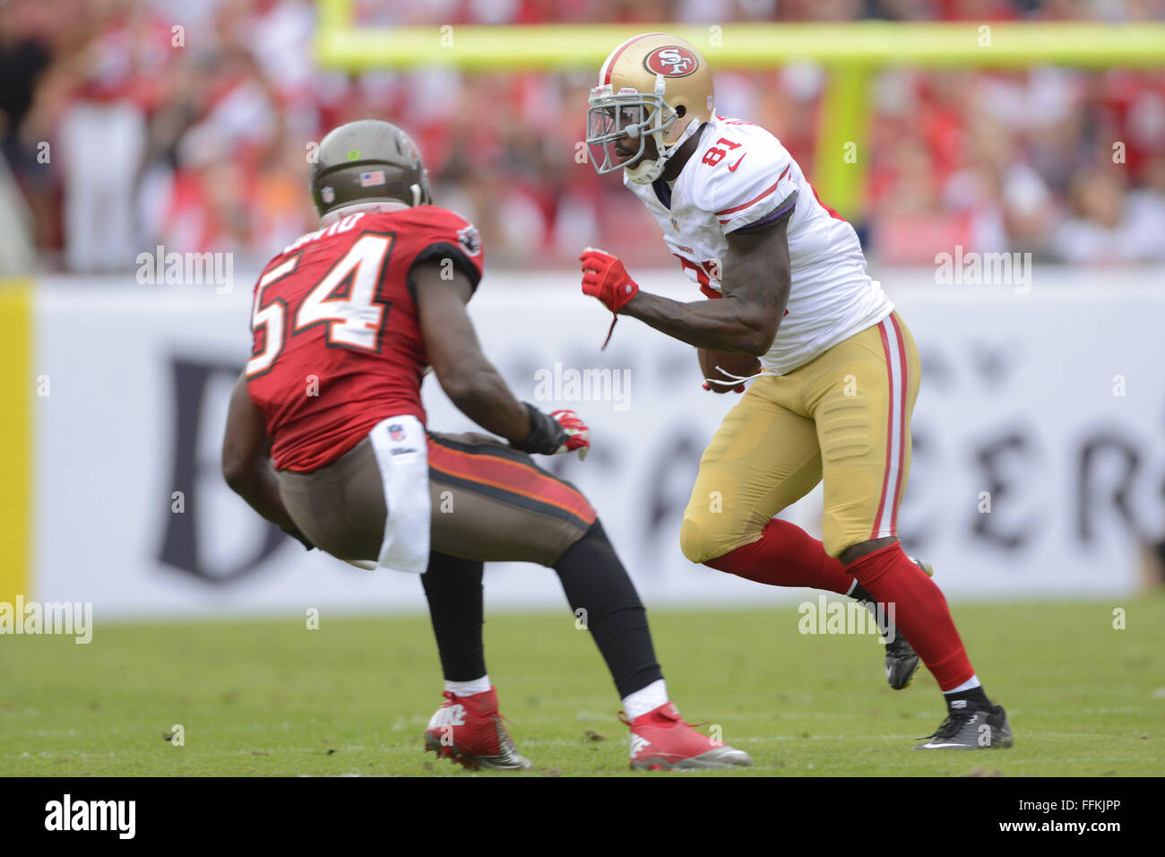 Tampa, FL, USA. 15th Dec, 2013. San Francisco 49ers wide receiver ...