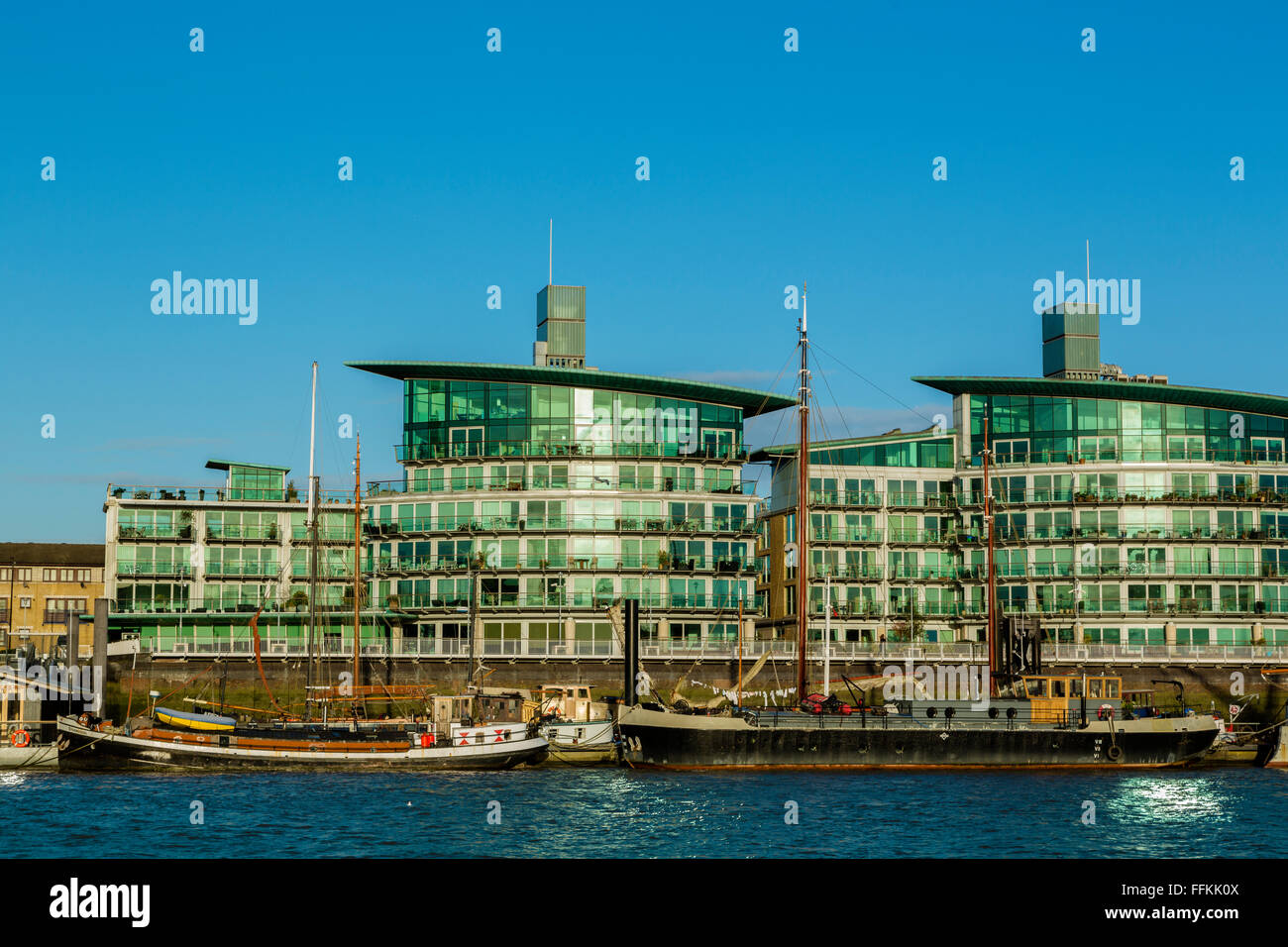 Wapping Hight street from the Thames river, London, England Stock Photo ...