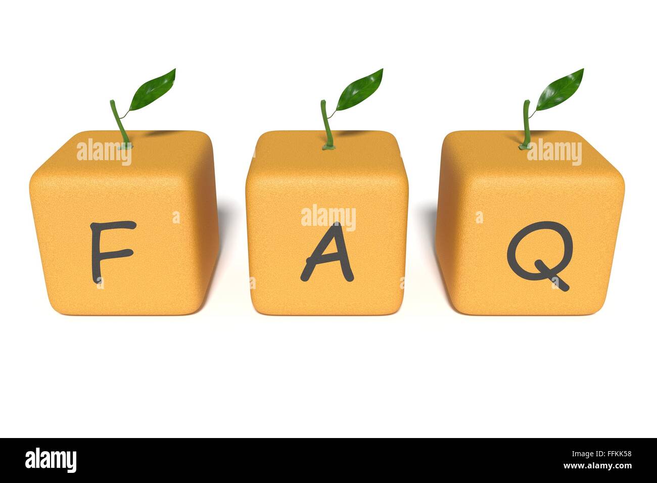 Isolated on white faq hi-res stock photography and images - Alamy