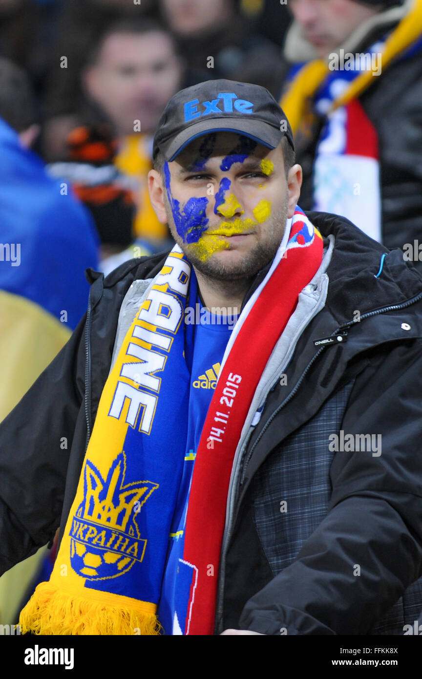 Fan during the UEFA EURO 2016 play-off soccer match between Ukraine and ...