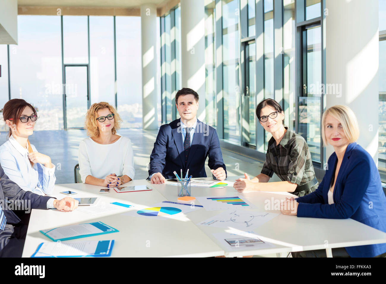 Team of architects in business meeting Stock Photo - Alamy