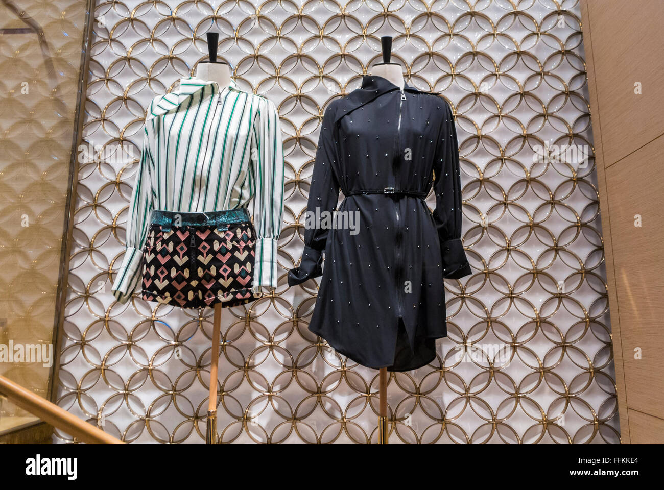 Paris, France, Luxury Designer Dresses on Display, inside Fashion Label ...