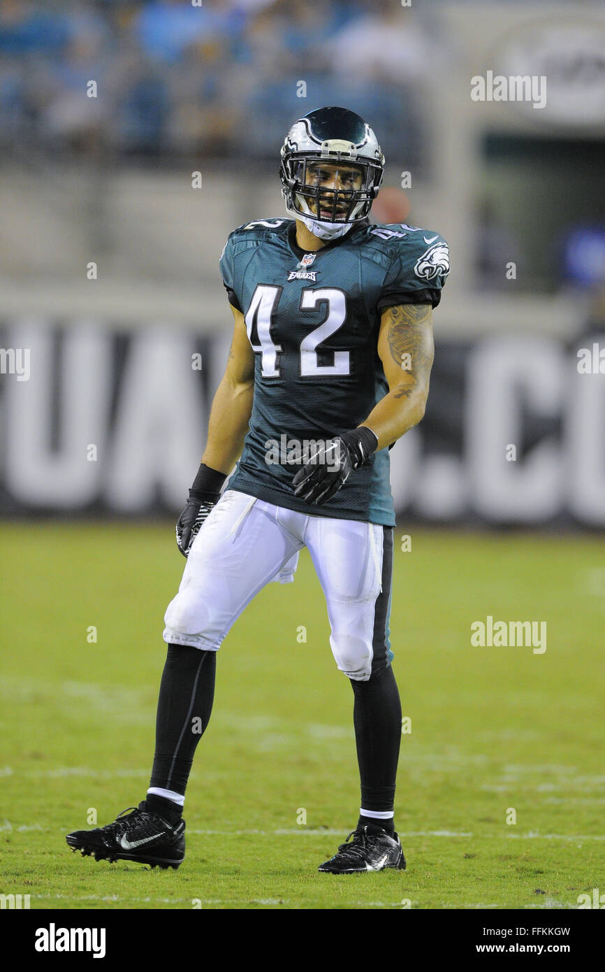 Jacksonville, FL, USA. 24th Aug, 2013. Philadelphia Eagles free safety ...