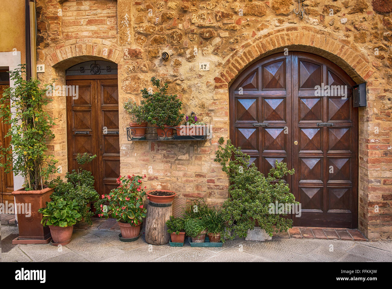 Street of Pienza Stock Photo - Alamy