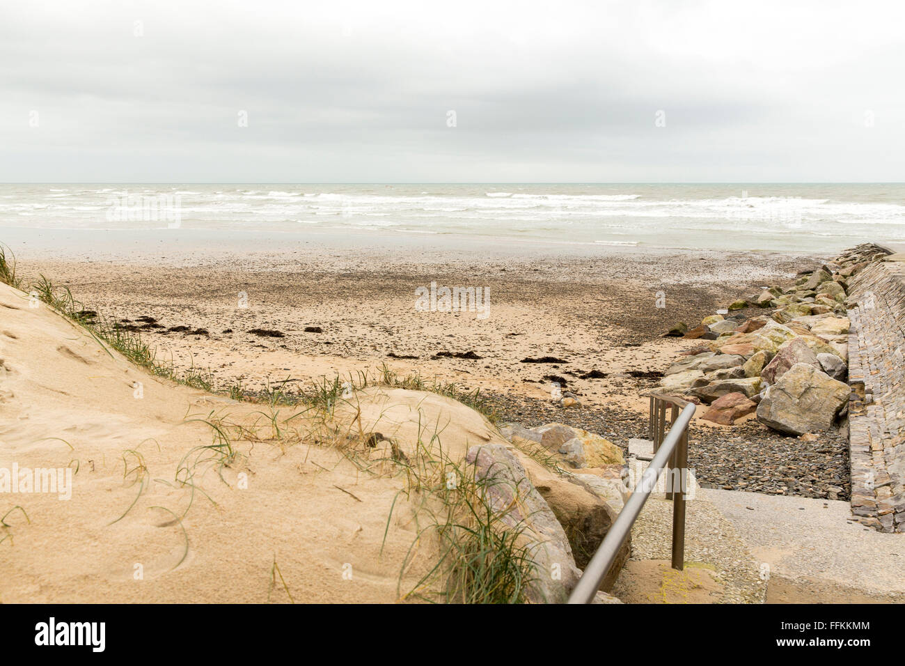 France Normandy Manche Cotentin Beach waves holidays Stock Photo - Alamy