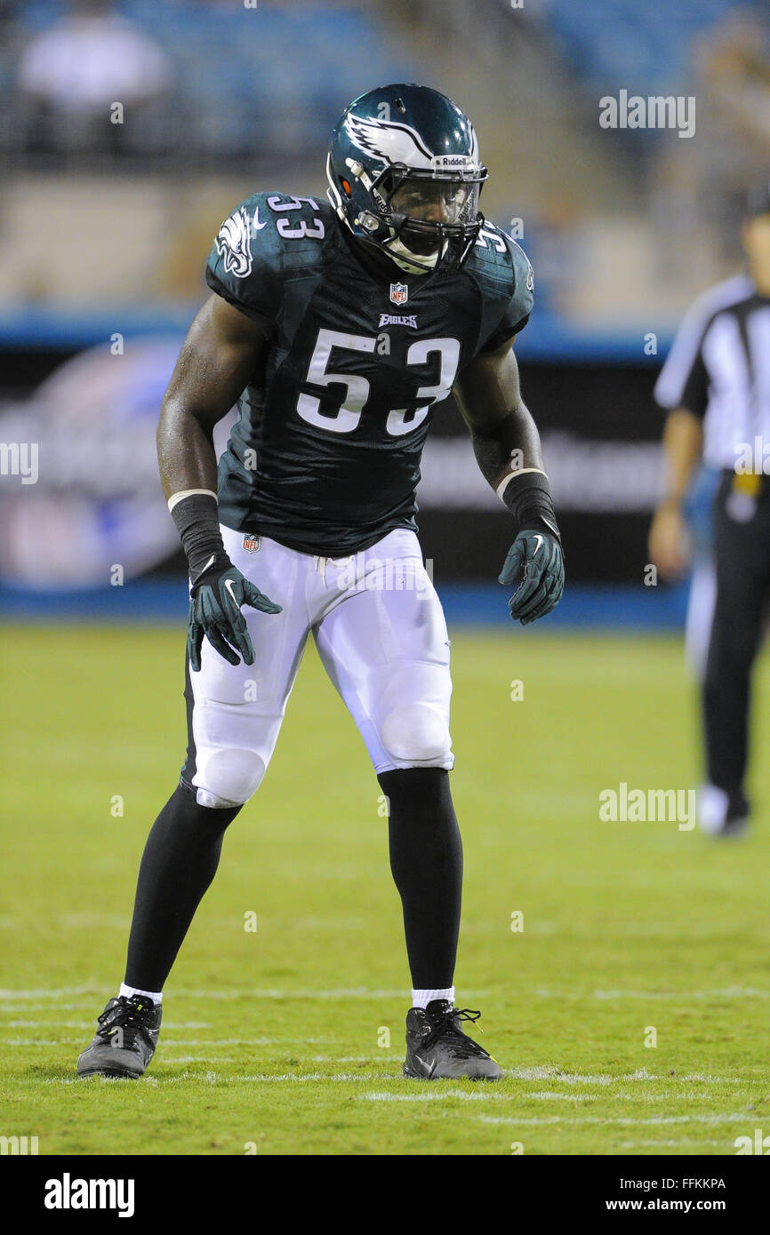 Jacksonville, FL, USA. 24th Aug, 2013. Philadelphia Eagles linebacker ...