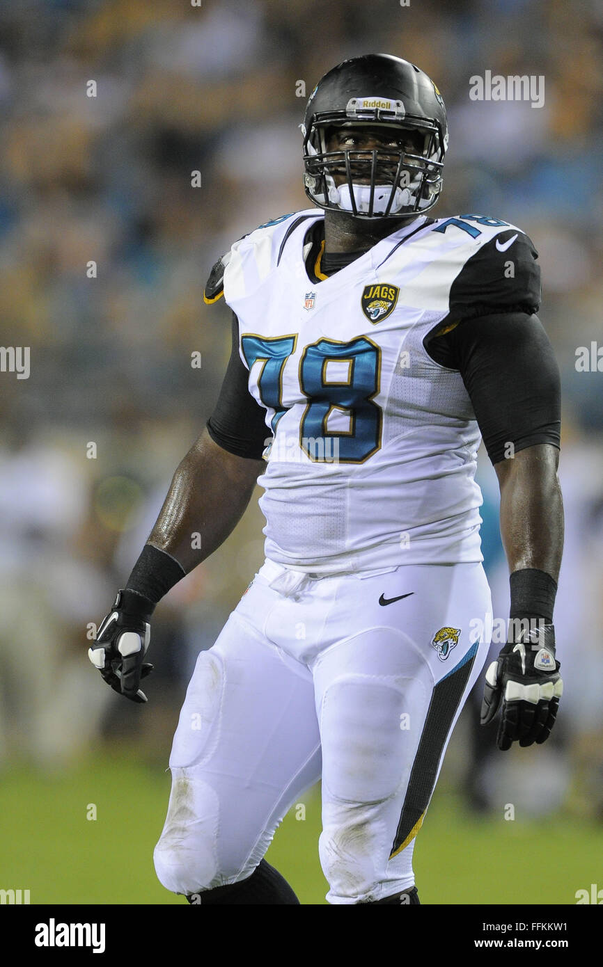Jacksonville, FL, USA. 24th Aug, 2013. Jacksonville Jaguars tackle ...