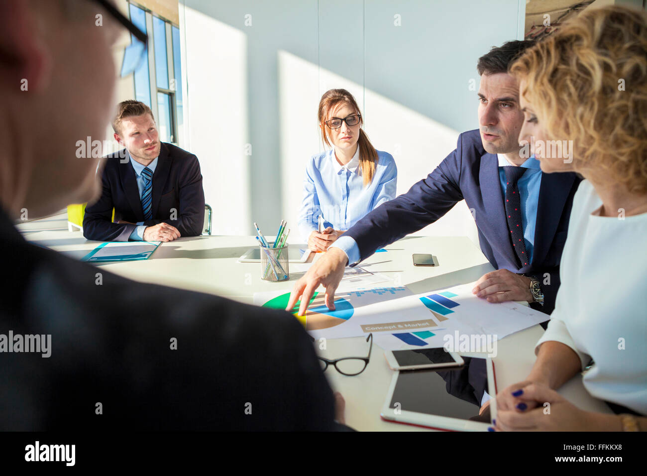 Team of architects in business meeting Stock Photo - Alamy