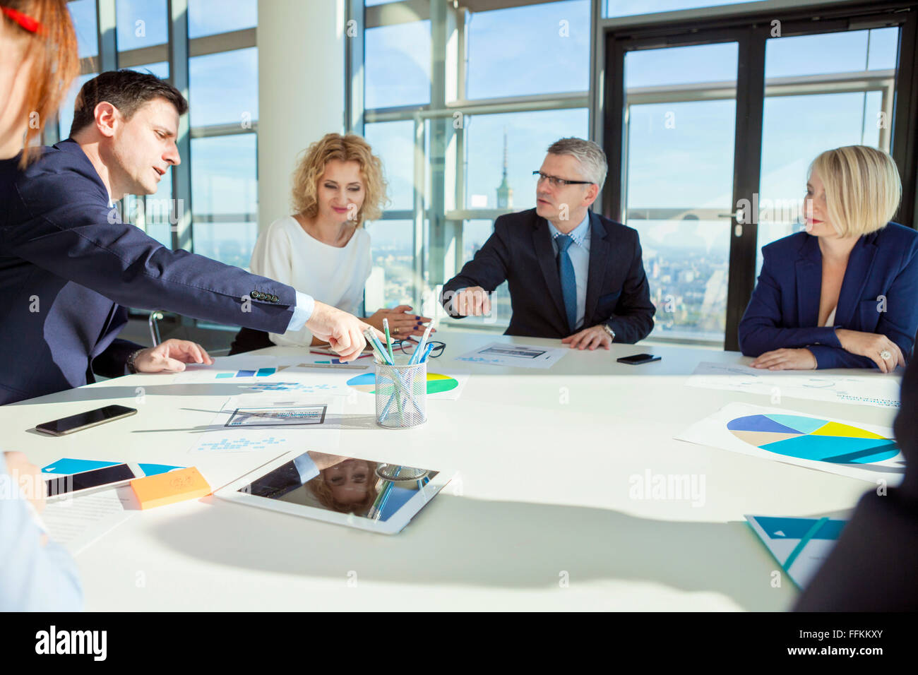 Team of architects in business meeting Stock Photo - Alamy