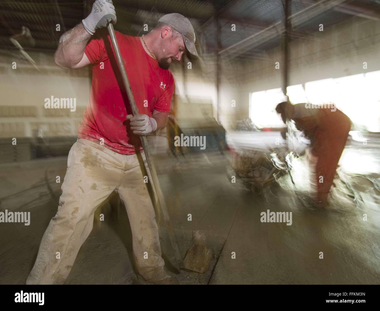 Old Saybrook, Connecticut, USA. 17th Feb, 2013. Cement cutter at work ...