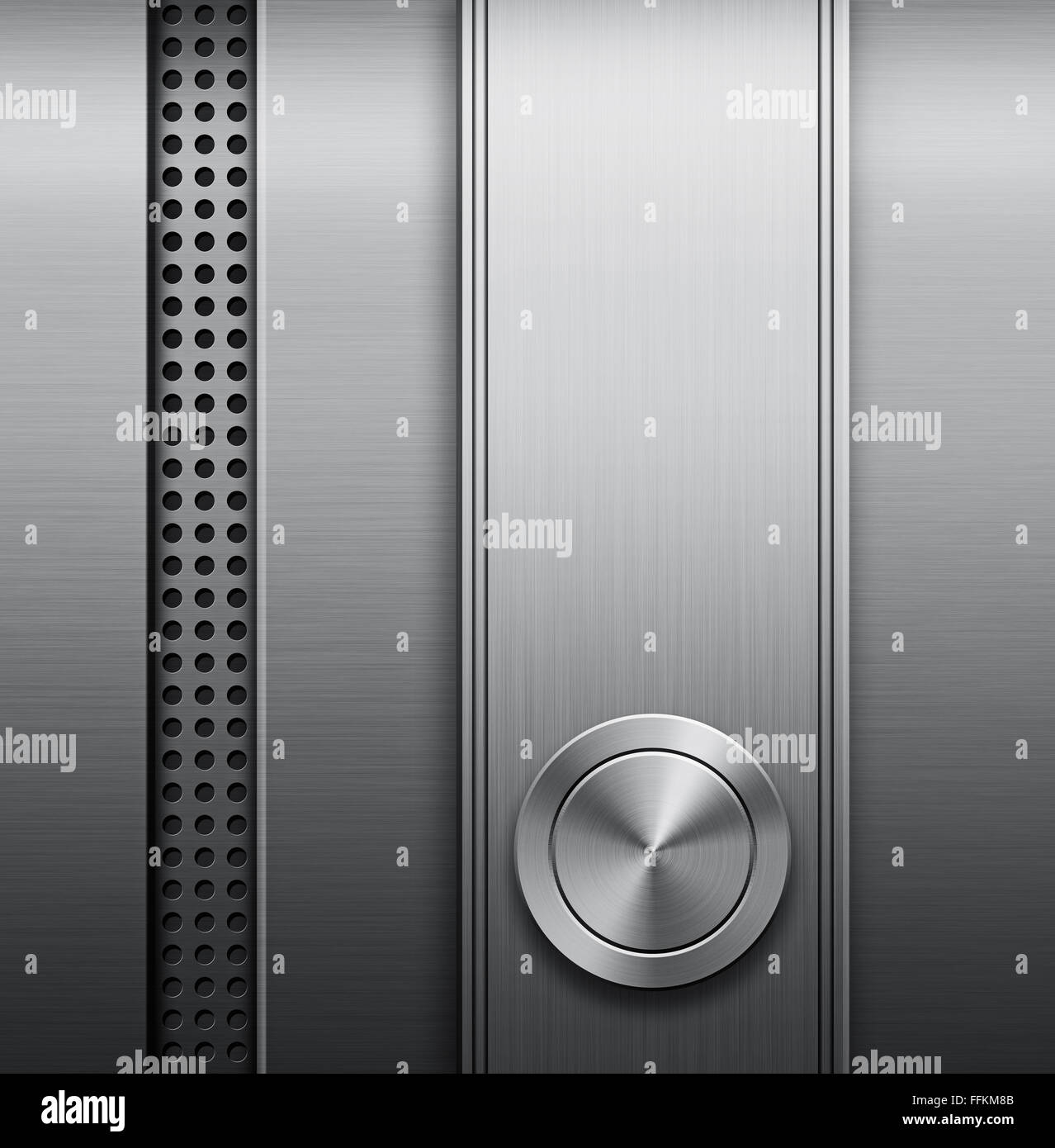 Metal textured background with a button Stock Photo - Alamy