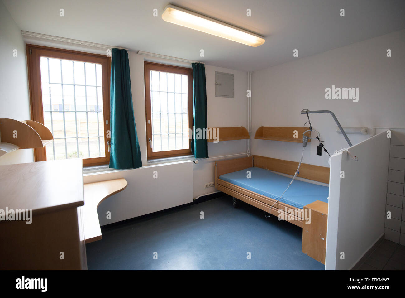 Hamburg, Germany. 15th Feb, 2016. A cell for handicapped people in one ...