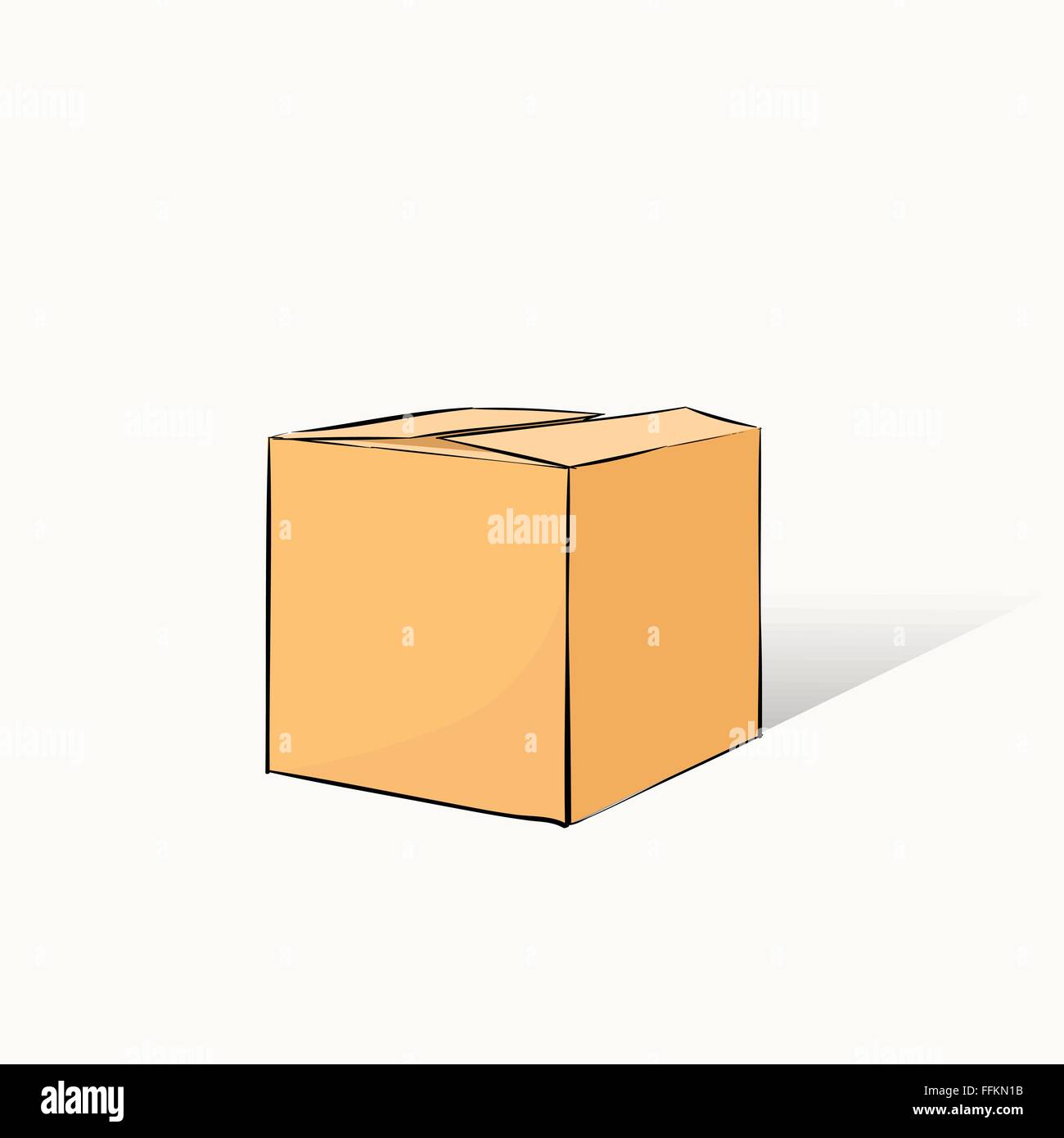 Box Closed Delivery Hand Draw Stock Vector Image & Art - Alamy