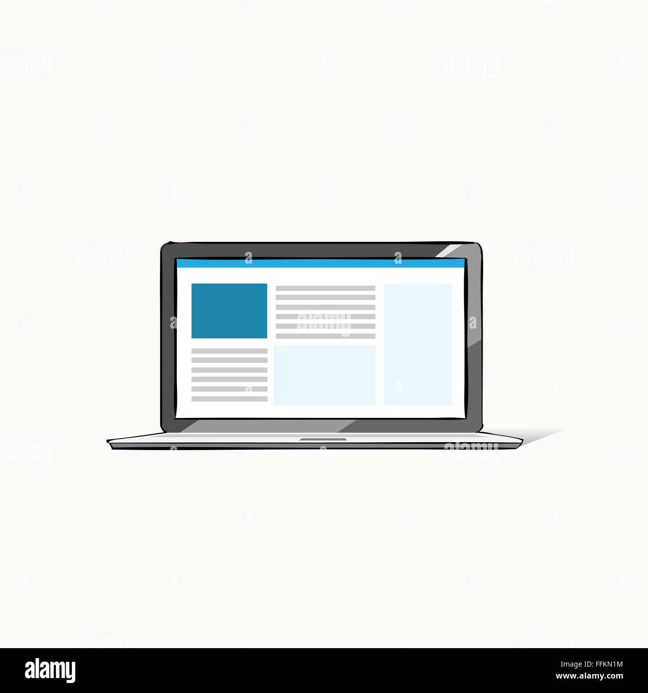 Laptop Computer Application Icons Stock Vector Image & Art - Alamy