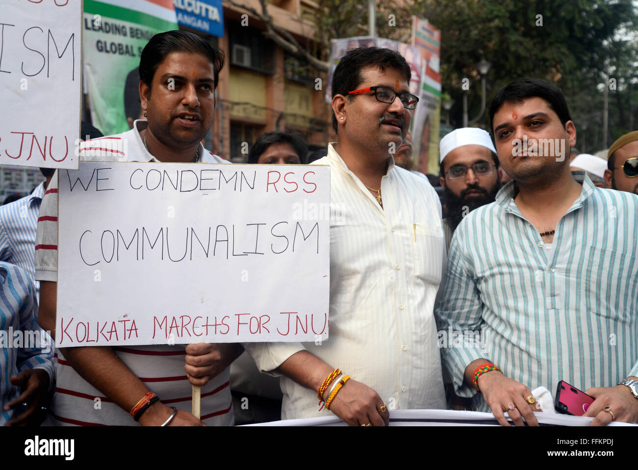 Kolkata, India. 15th Feb, 2016. Kolkata student, political worker ...