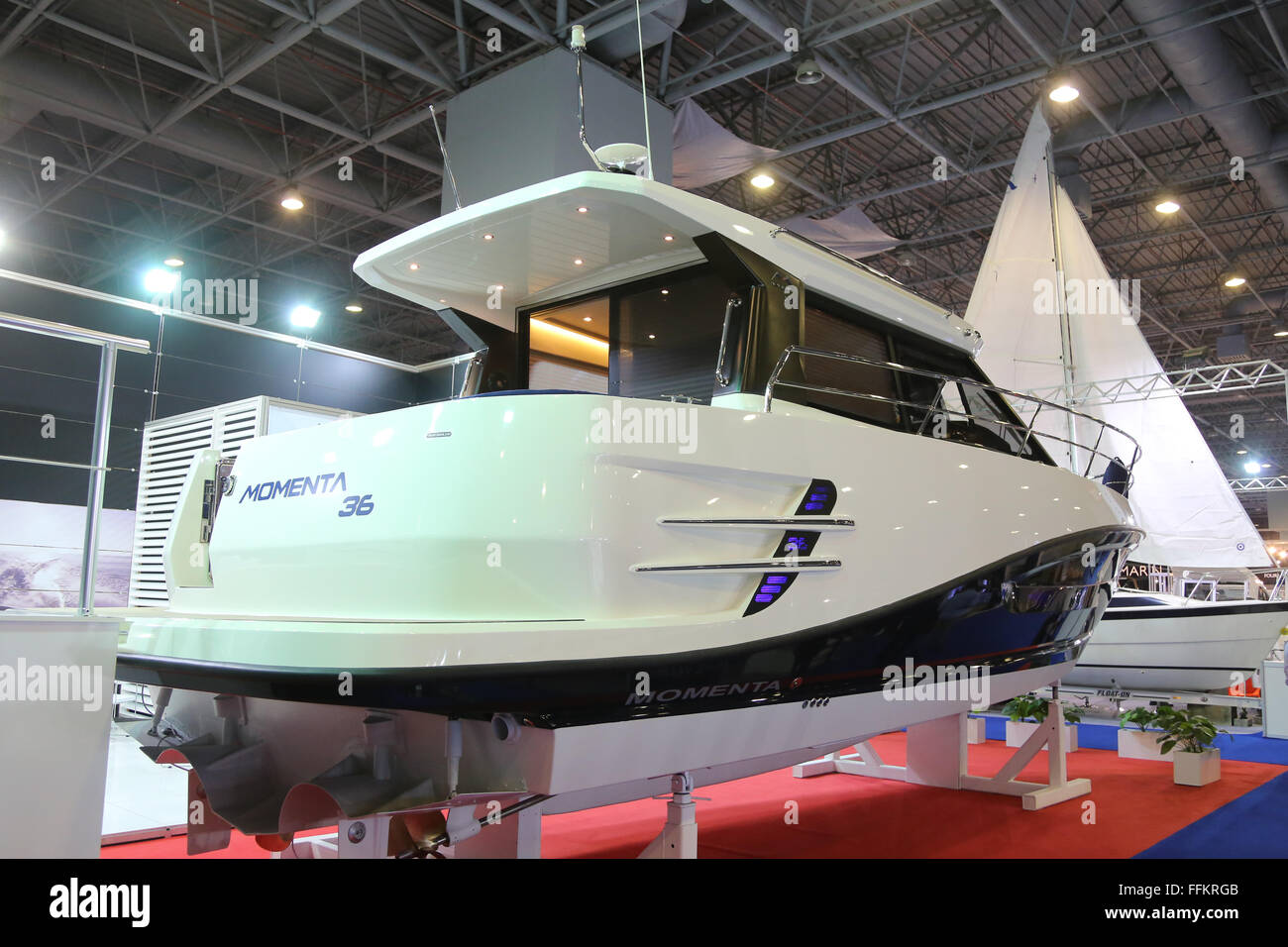 Momenta 36 yacht on display at 9th CNR Eurasia Boat Show in CNR Expo Center Stock Photo - Alamy