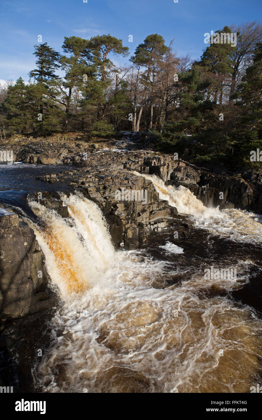 Low Force on the River Tees at Upper Teesdale in County Durham, England ...