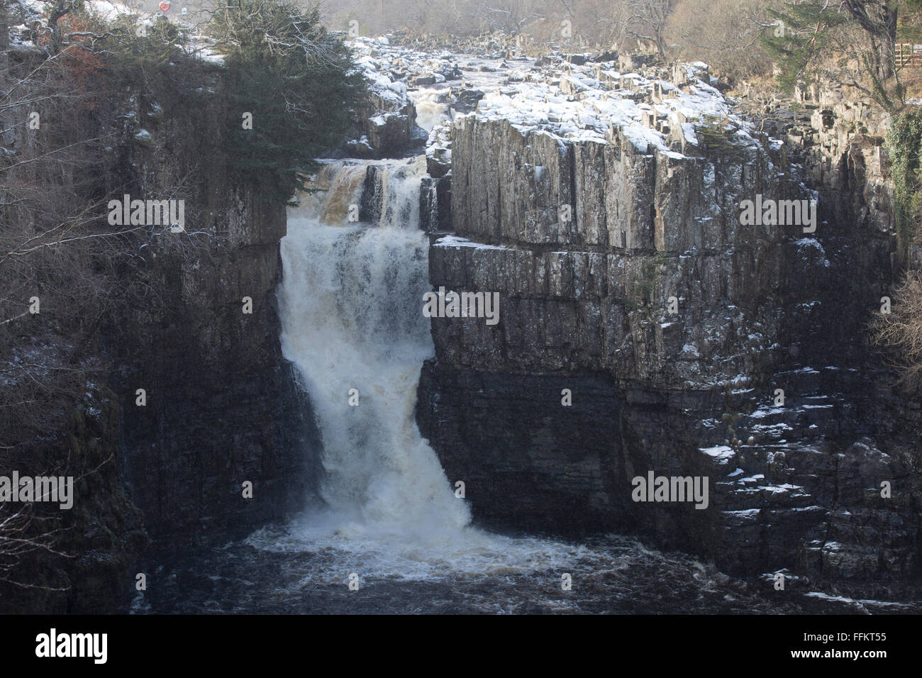 River Tees at High Force. The waterfall is in Upper Teesdale, County ...