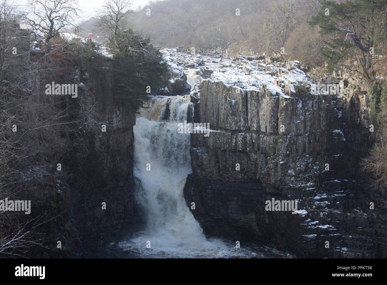 River Tees at High Force. The waterfall is in Upper Teesdale, County ...