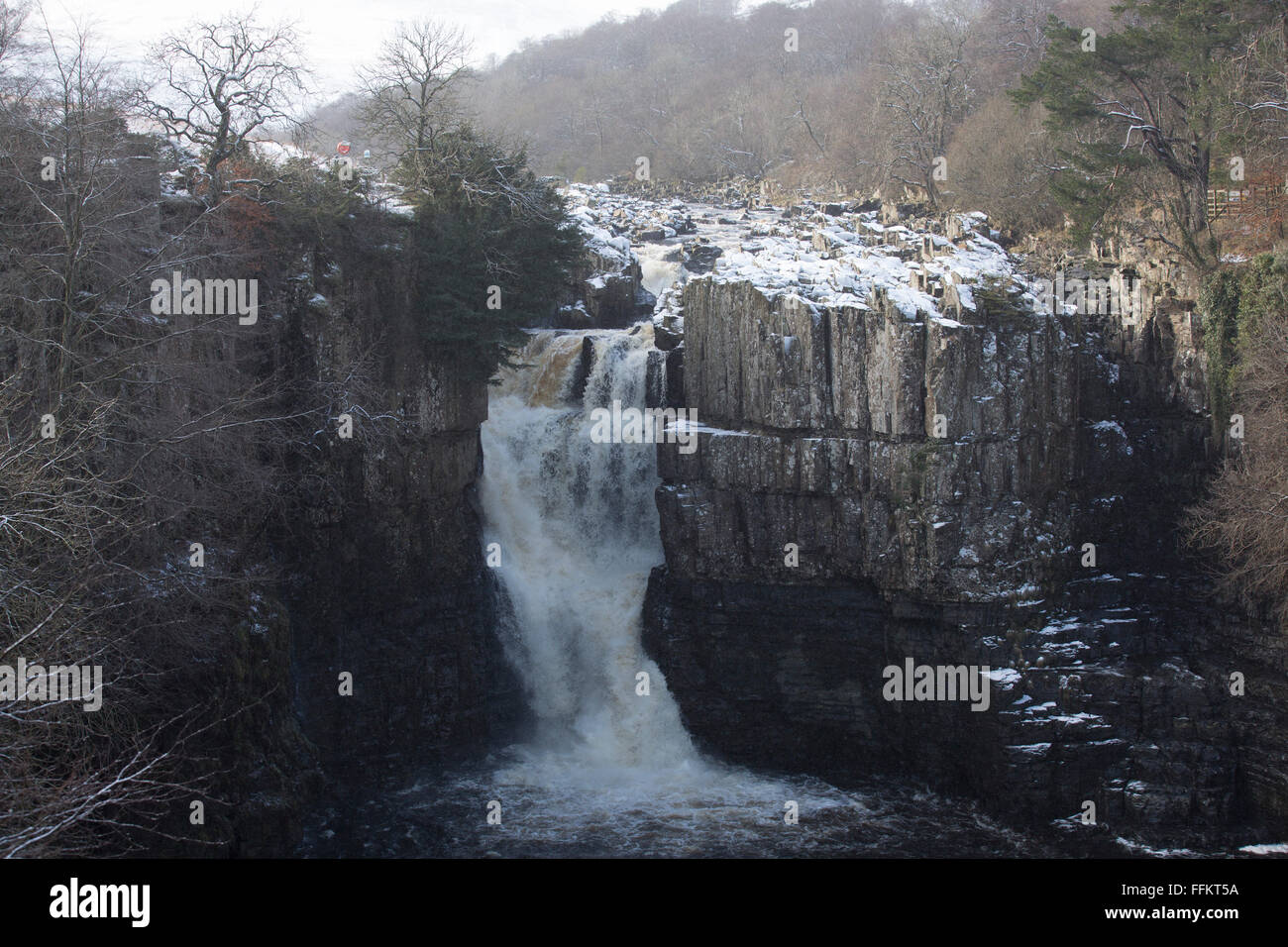 River Tees at High Force. The waterfall is in Upper Teesdale, County ...