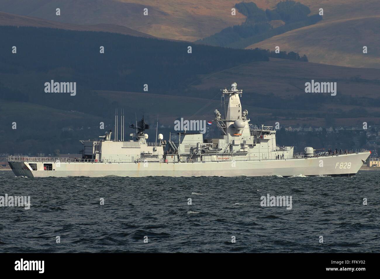 HNLMS Van Speijk (F828), a Karel Doorman-class frigate of the ...