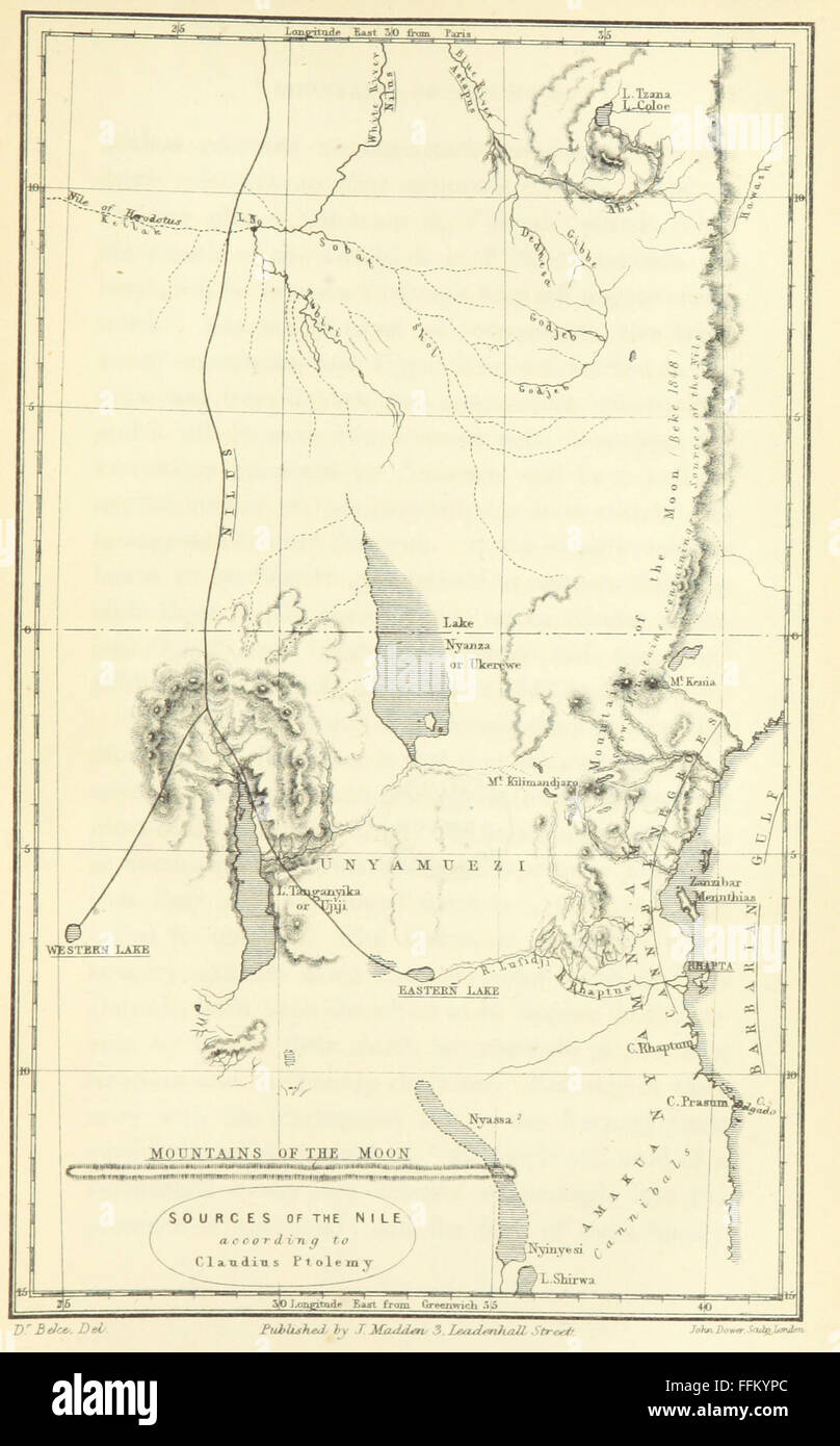 Vintage nile river map hi-res stock photography and images - Alamy
